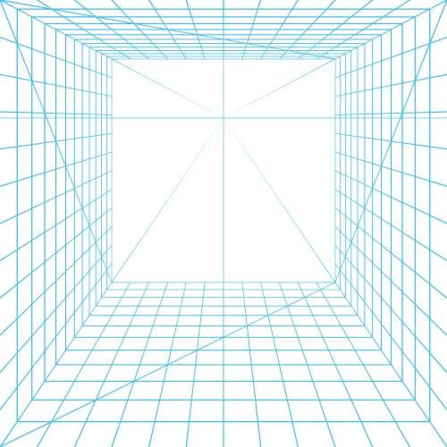 Futuristic grid in perspective projection Vector Image