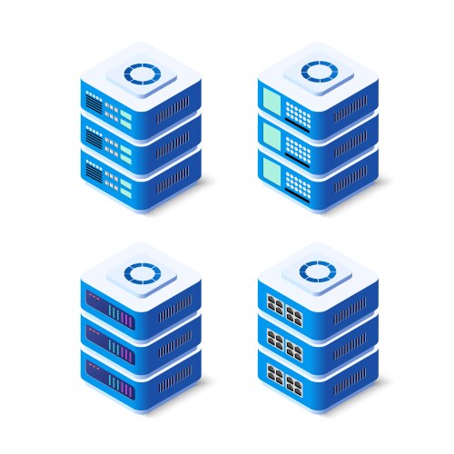 Computer programmer server technology infographic Vector Image