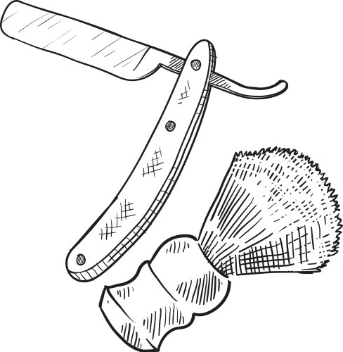 Straight Razor Doodle Vector Images (over 100)