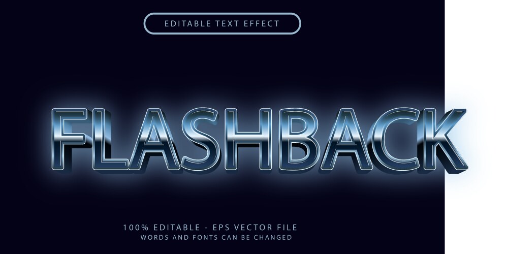 Editable text style effect - moon theme Royalty Free Vector