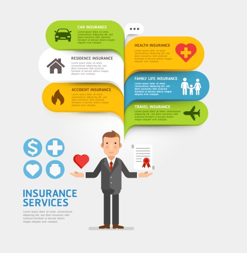 Insurance protection services design template Vector Image