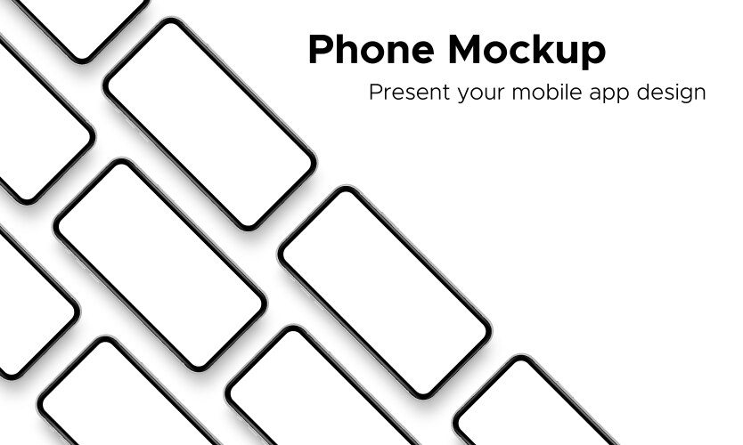 Smartphones screens for mobile app design Vector Image