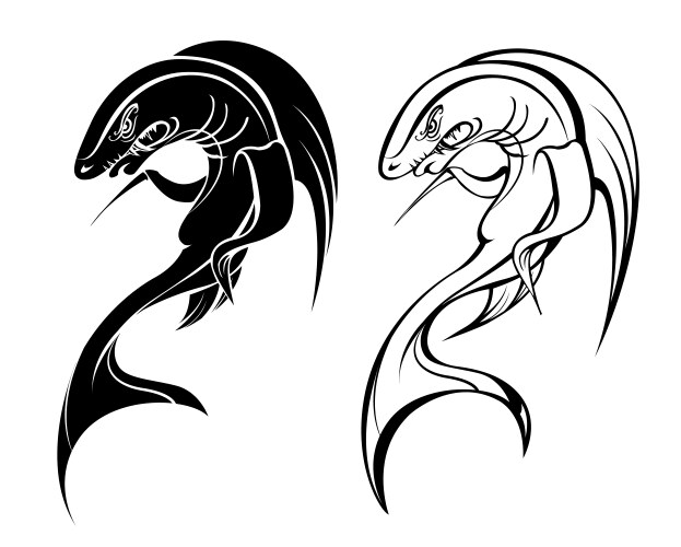 Shark Outline Drawing Vector Images (over 2,400)