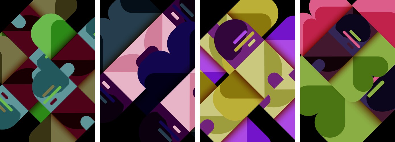 Balance movement geometric backgrounds poster Vector Image