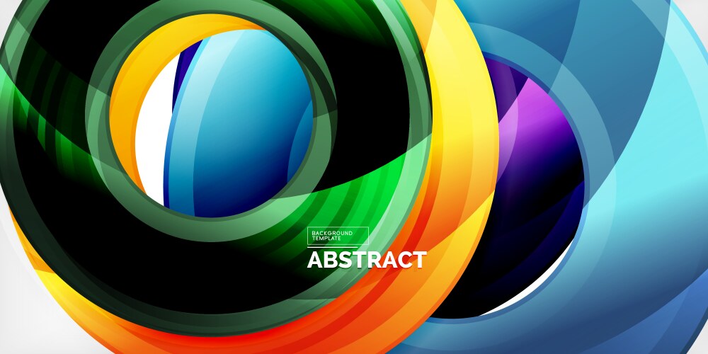 Bright colorful circles with light effects Vector Image