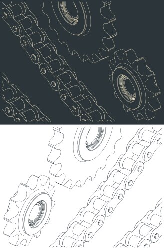 Technical with bicycle drawing Royalty Free Vector Image