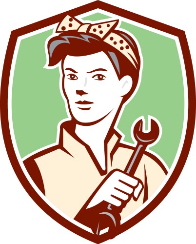 Mechanic women design Royalty Free Vector Image
