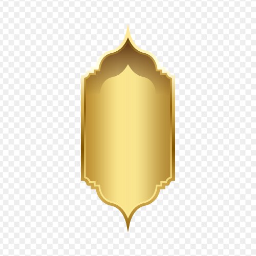 Realistic golden frames in arabic style Royalty Free Vector