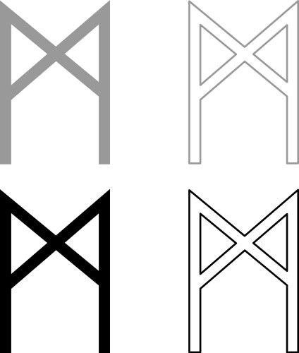 Symbol Mannaz Rune Vector Images (32)
