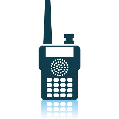 Portable handheld police radio device Royalty Free Vector