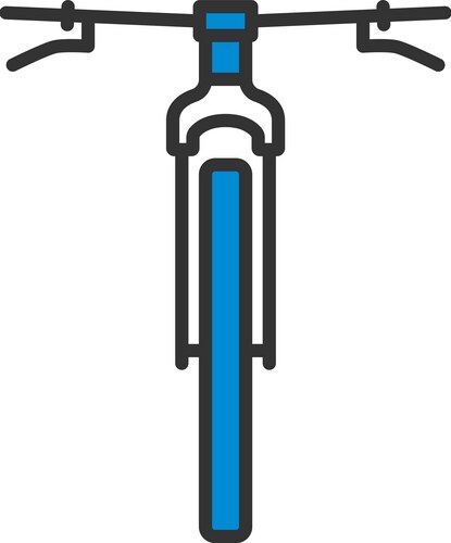 Bike icon front view Royalty Free Vector Image