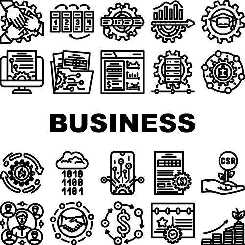 Business process technology chart icon hand drawn Vector Image