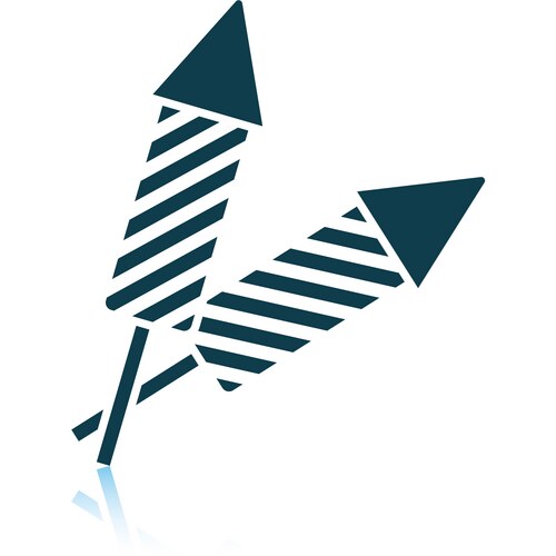 Green petard fireworks icon cartoon Royalty Free Vector