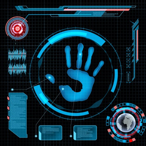 Scanning human hand Royalty Free Vector Image - VectorStock