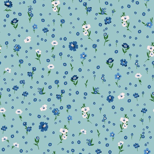 Scandinavian seamless pattern with flowers Vector Image