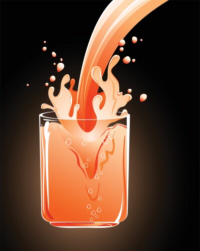 Juice splashes Royalty Free Vector Image - VectorStock