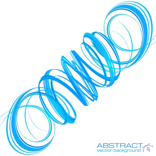 Abstract blue swirls png set on transparent Vector Image