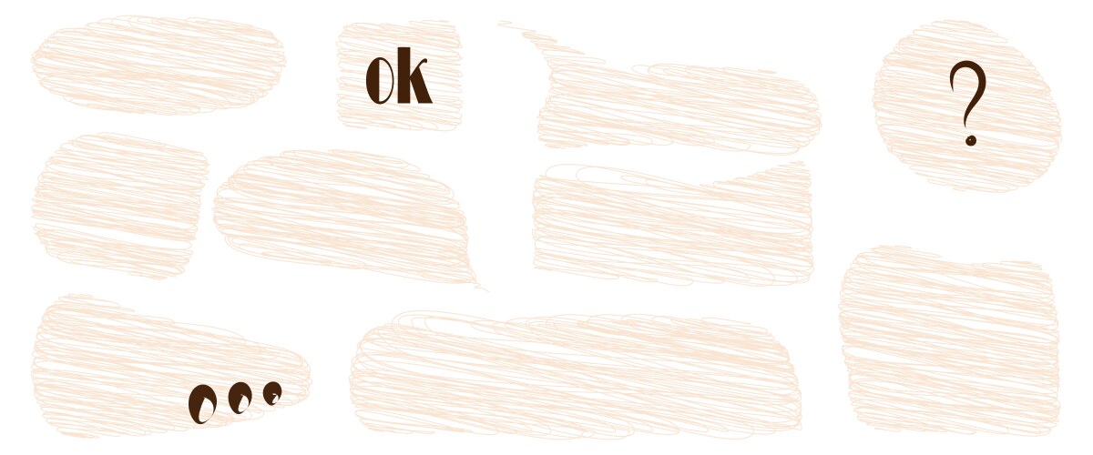 Hand-drawn text frames Royalty Free Vector Image