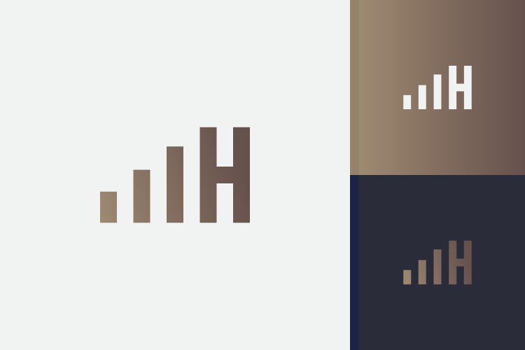 Letter h building logo design template Royalty Free Vector