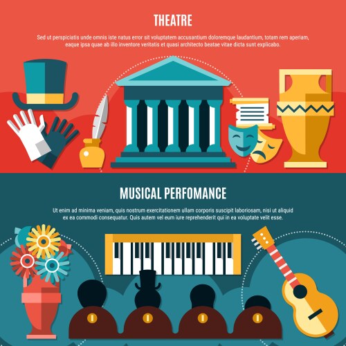 Orange theatre composition Royalty Free Vector Image