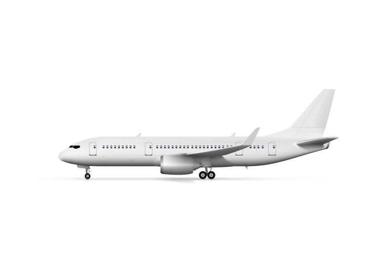 Passenger Jet Side View Airplane Royalty Free Vector Image
