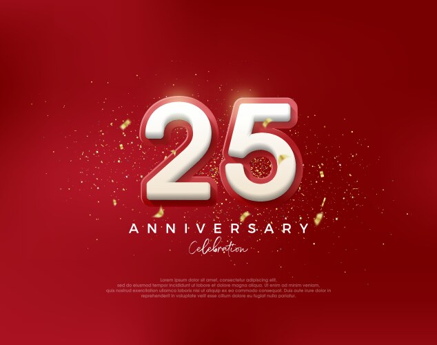 25th anniversary number with fancy numerals Vector Image