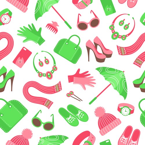 Women clothing accessories frame Royalty Free Vector Image
