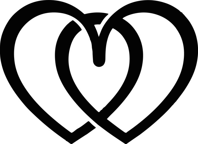 Double Heart Shape Vector Images (over 630)