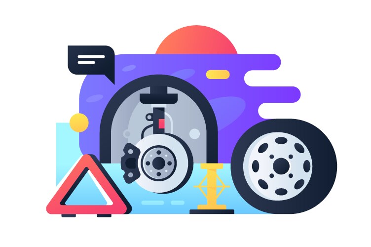 Cartoon boy sitting in a car behind wheel Vector Image