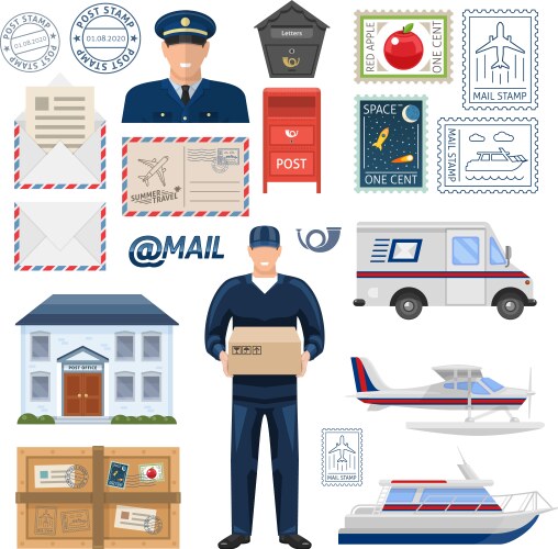 Receiving letter marketing post mail service Vector Image