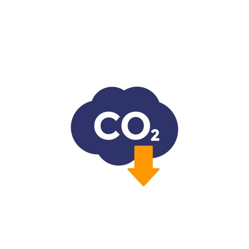 Co2 neutral icon set carbon gas emission Vector Image