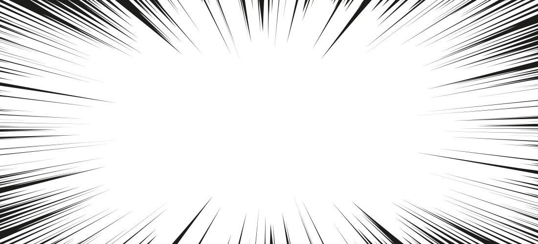 Comic book action lines speed manga frame Vector Image