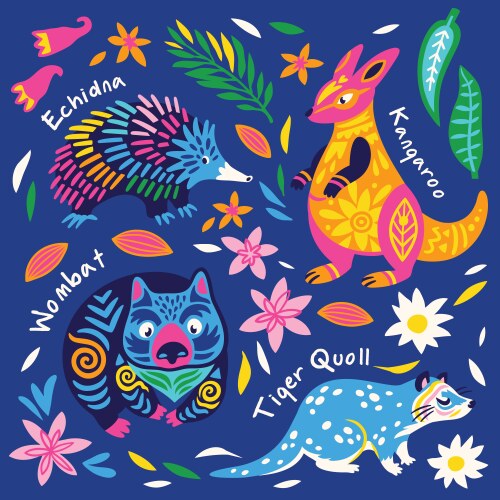 Australian animals theme 3 Royalty Free Vector Image