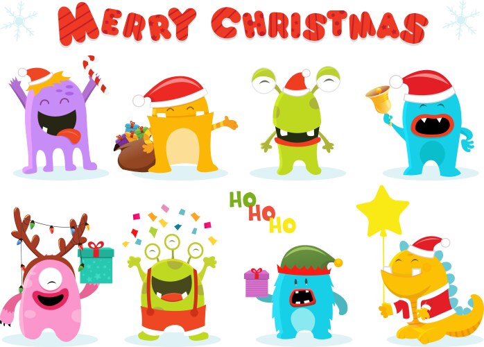 Cute monster collection Royalty Free Vector Image