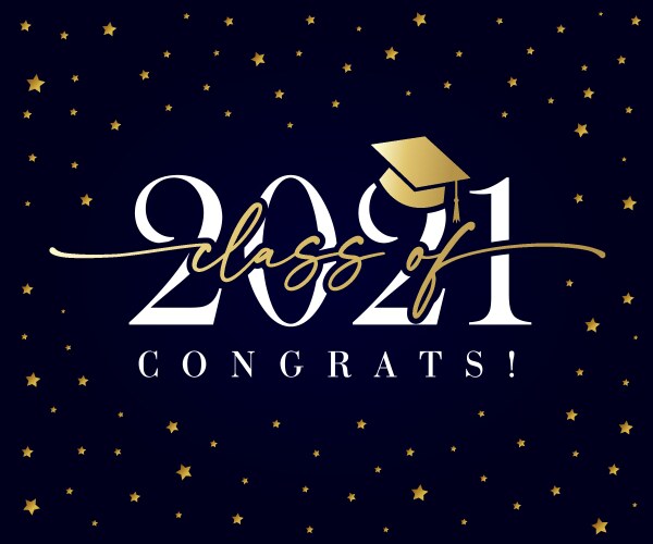 Class of 2022 calligraphy banner Royalty Free Vector Image