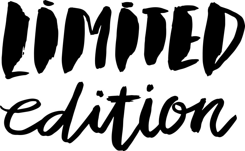 Limited edition modern lettering design Royalty Free Vector