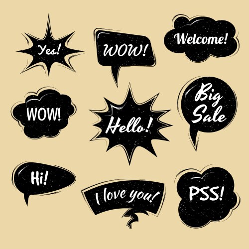 Halloween speech bubbles Royalty Free Vector Image
