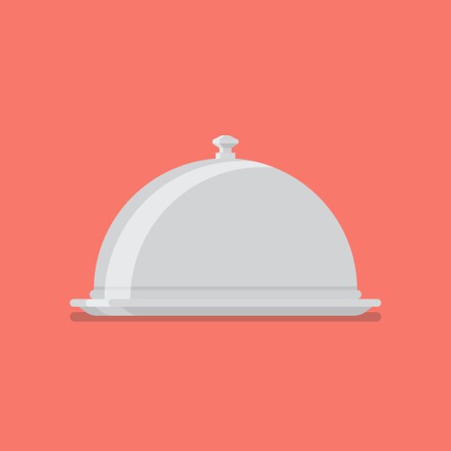 Covered with a tray of food icon Royalty Free Vector Image