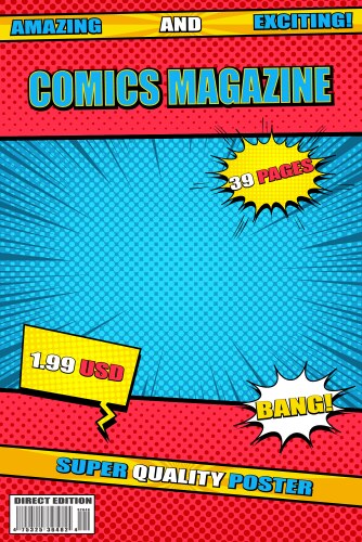 Editable Comic Book Cover Vector Images (over 230)