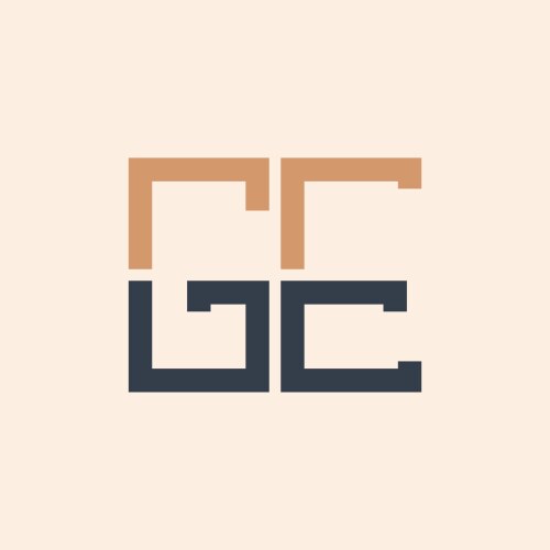 Modern ge monogram logo design initial letter ge Vector Image
