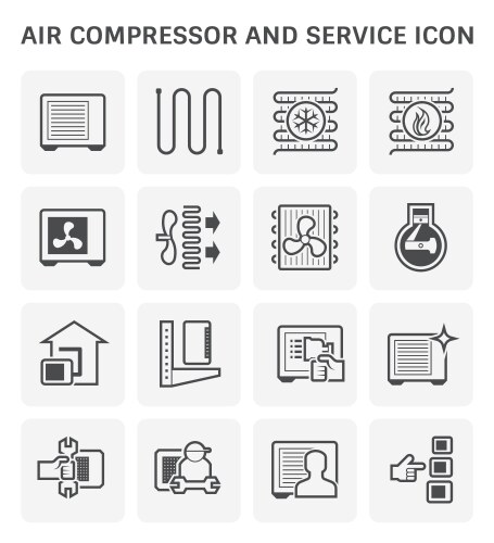Equipment air compressor icon outline style Vector Image