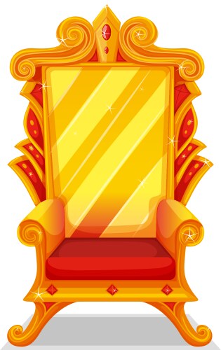 Cartoon king sitting on the throne Royalty Free Vector Image