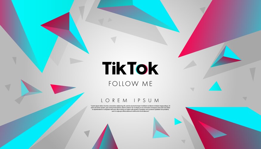 Tiktok logo on black background Royalty Free Vector Image