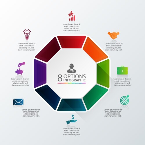 Blank diagram template Royalty Free Vector Image