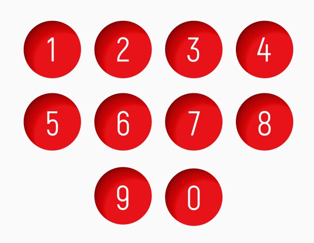 Numbers symbols icons signs black and white set Vector Image