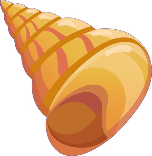 Single shell icon cartoon style Royalty Free Vector Image