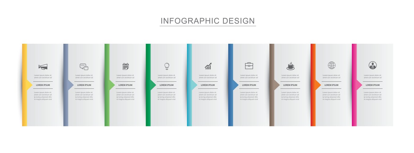 7 data infographics square index template Vector Image