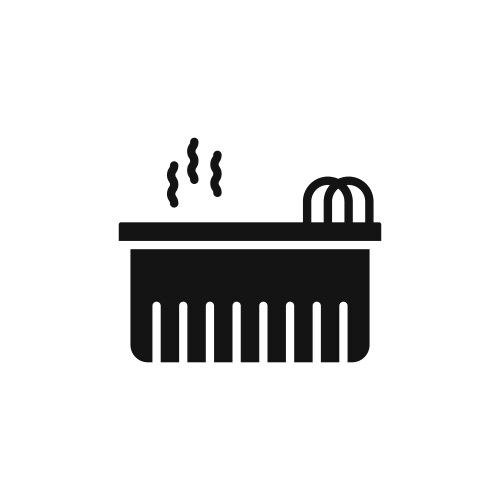 Hot tub icon isolated on white background Vector Image