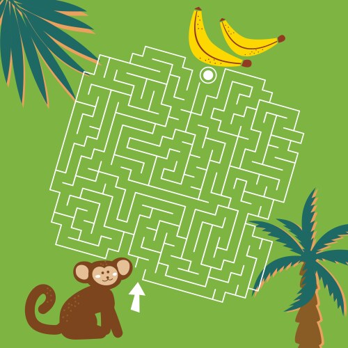Maze game labyrinth sloth Royalty Free Vector Image