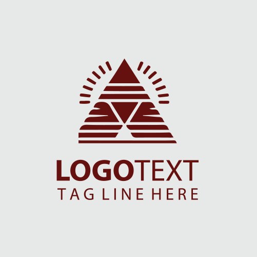 Pyramid logo Royalty Free Vector Image - VectorStock